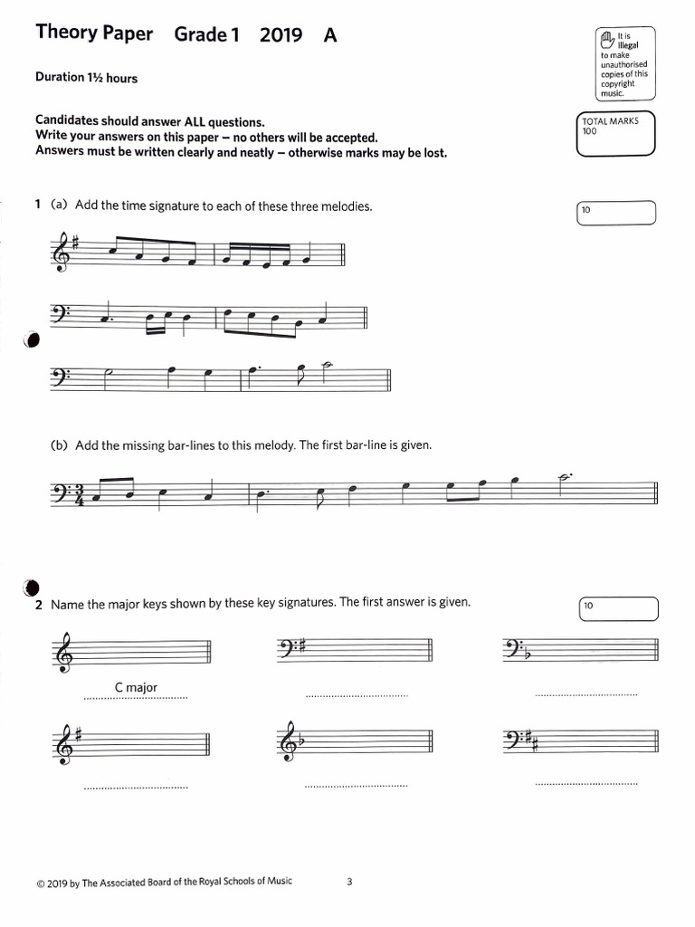 ABRSM Grade 1 2019 A | PDF | Performing Arts | Musical Compositions