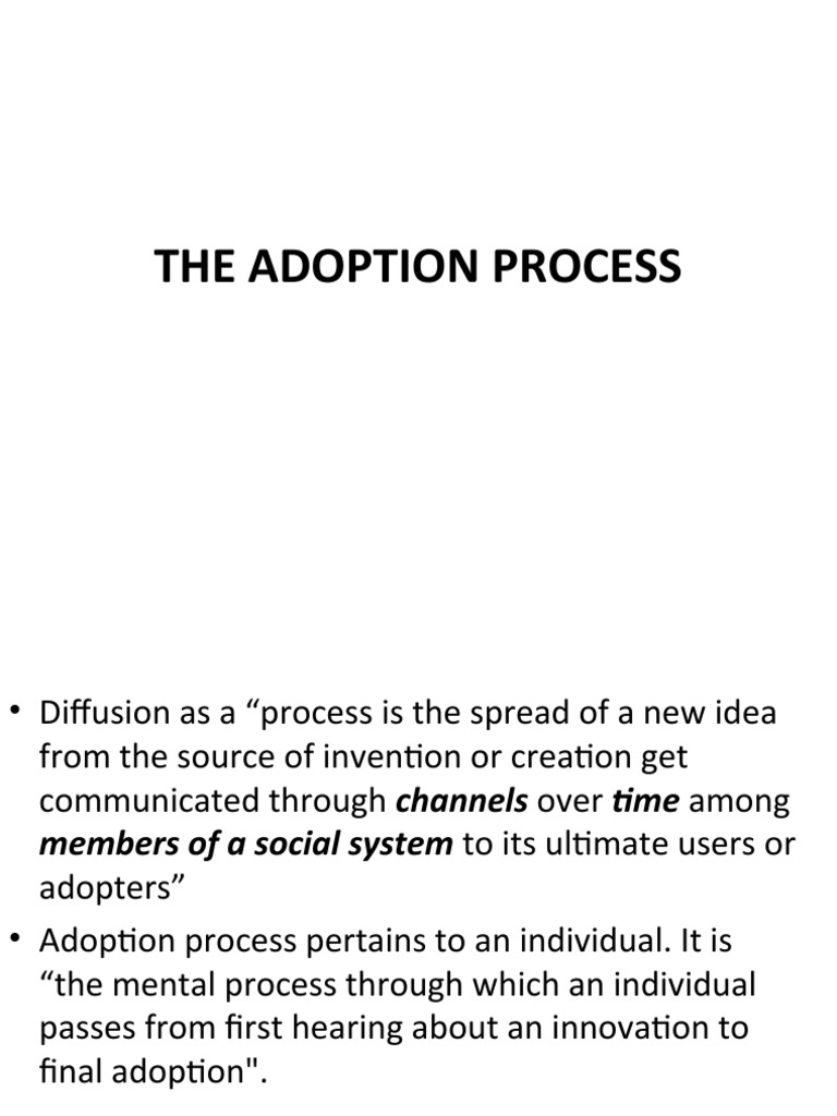 Innovation Adoption Process Guide | PDF | Innovation | Social Psychology