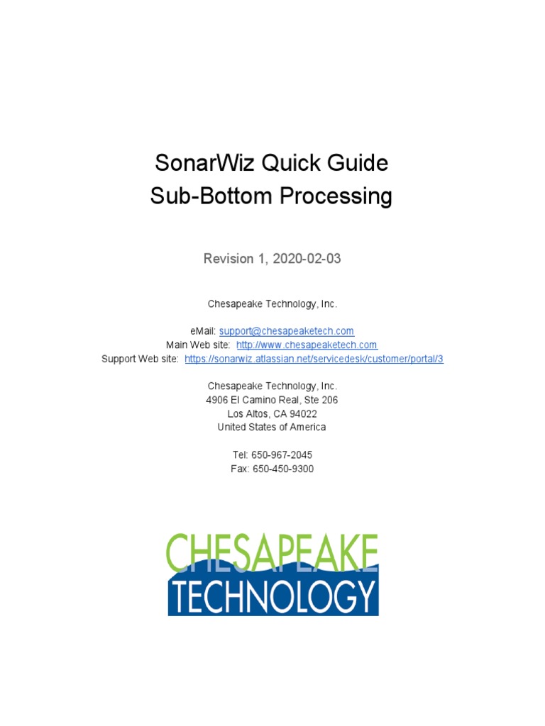 Sonarwiz Quick Guide Sub-Bottom Processing: Revision 1, 2020-02-03 | PDF | Menu (Computing ...