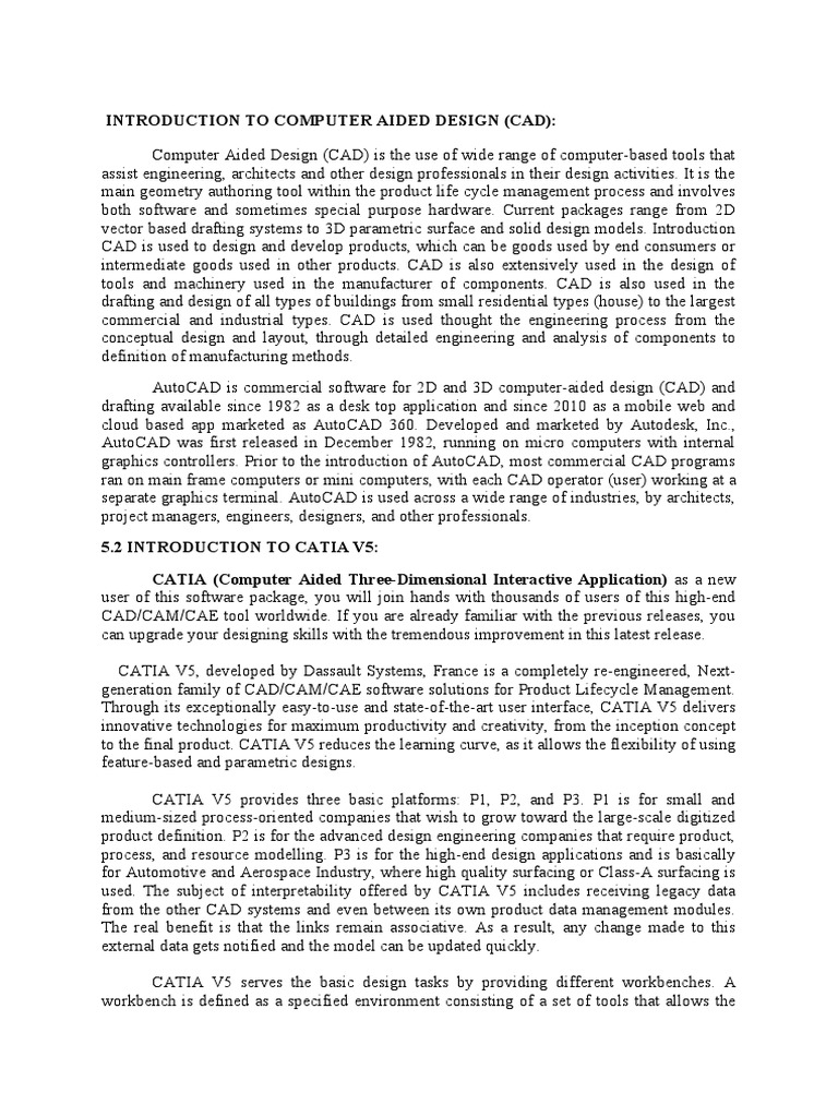 Introduction To Computer Aided Design | PDF | Computer Aided Design ...