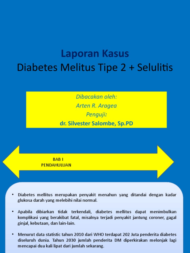 LAPKAS PPT DM SELULITIS ARTEN IPD | PDF