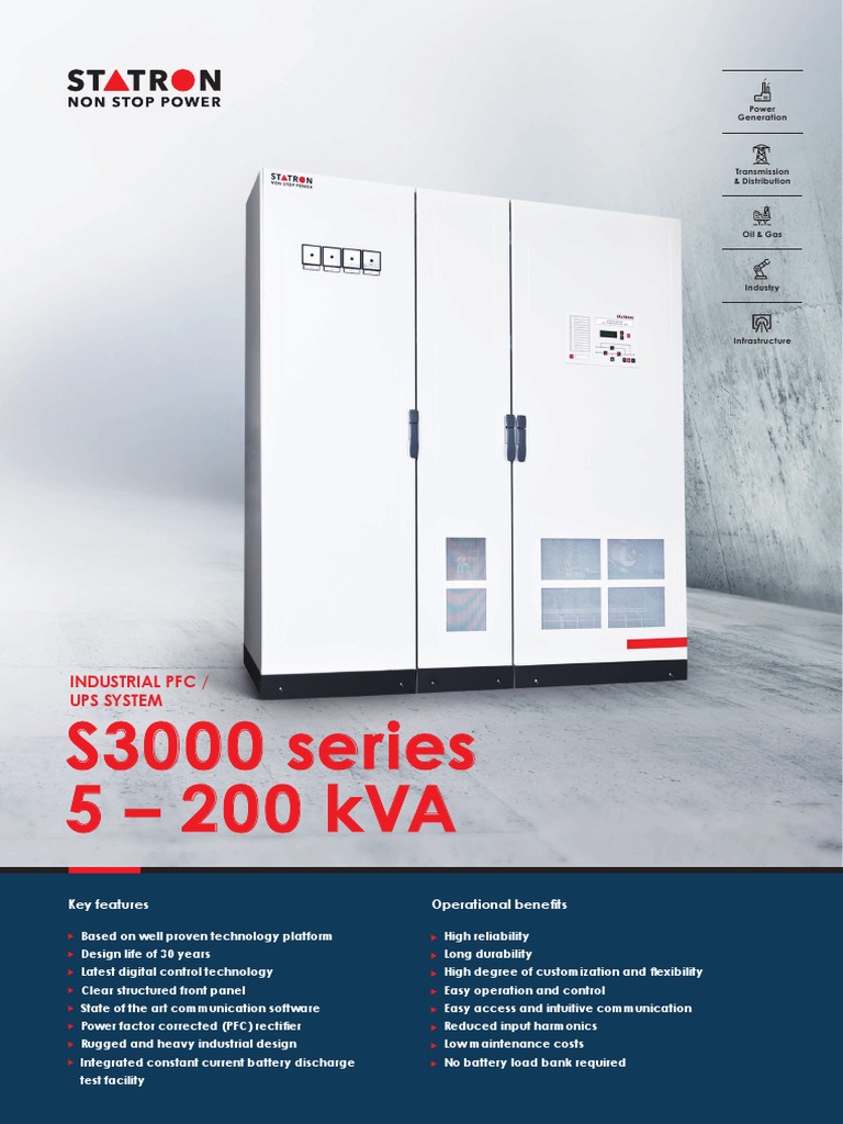 Statron s3000 EN - mrz2021 | PDF | Rectifier | Power Inverter