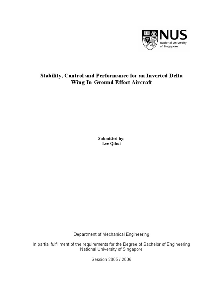 Inverted Delta Wig Effect Aircraft 1 | PDF | Flight Dynamics (Fixed ...