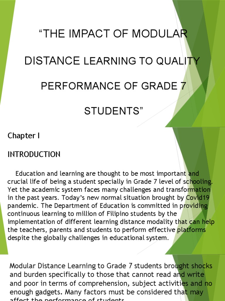 The Impact of Modular Distance: Learning To Quality Performance of ...