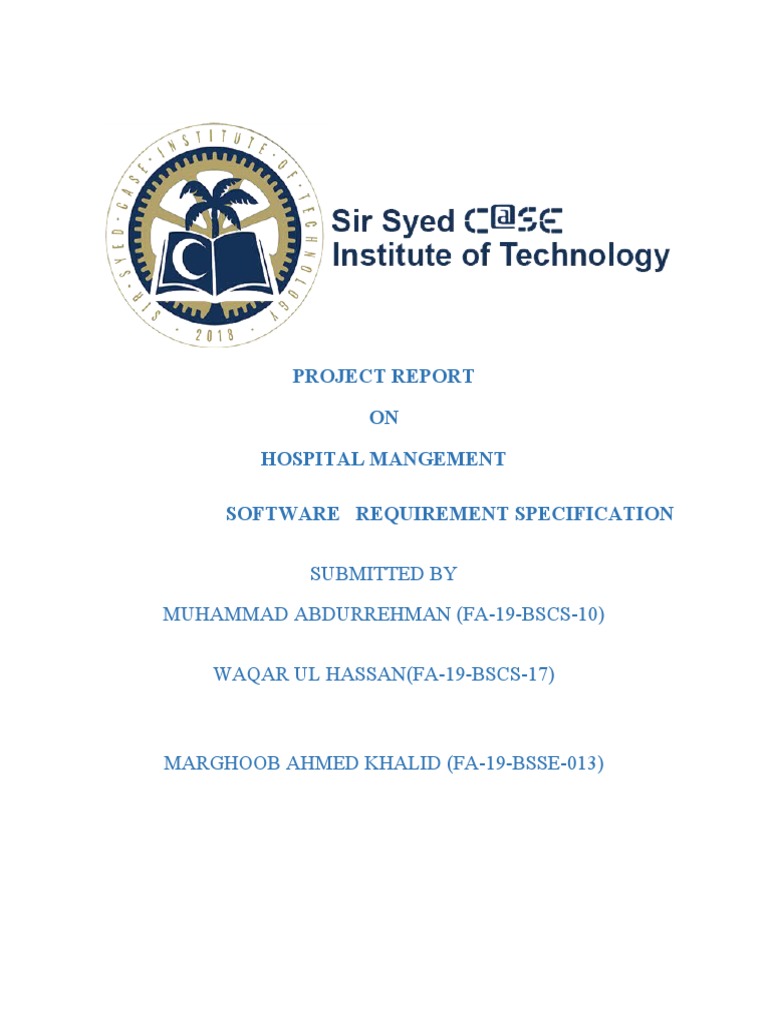 SRS For Hospital Management System | PDF | Use Case | Databases