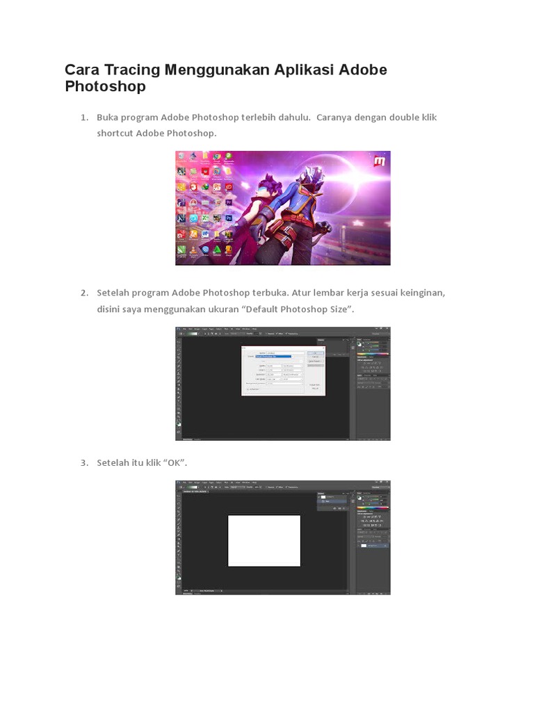 Cara Tracing Gambar di Photoshop | PDF | Komputer