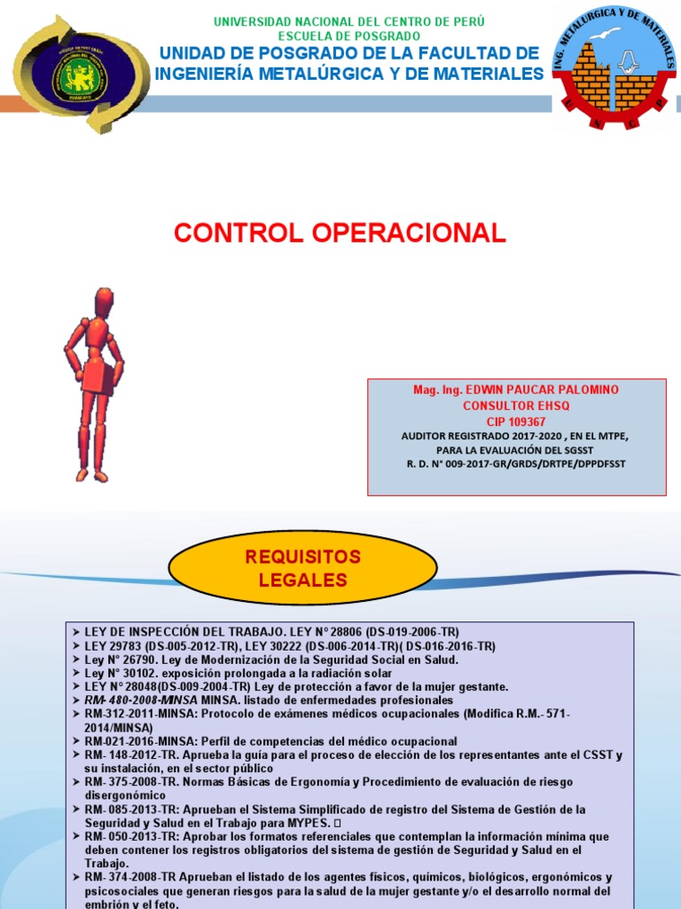 Sesión 01 Control Operacional | PDF | Ciencias de la Salud | Salud y ...