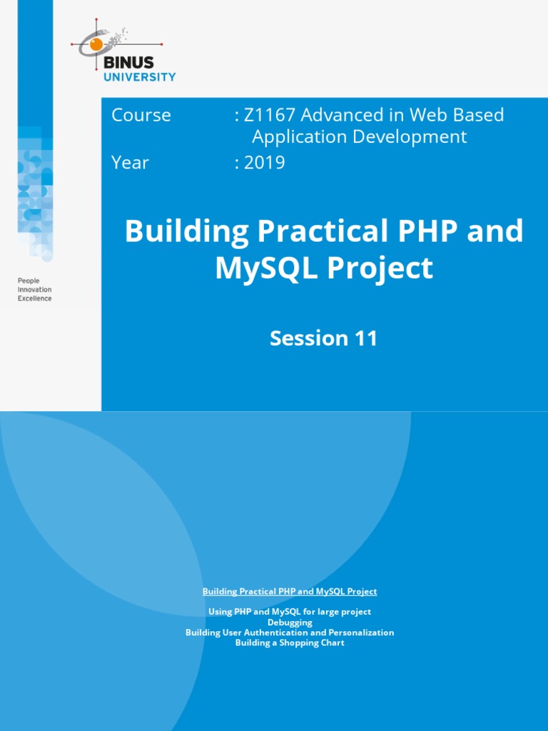 Building Practical PHP and Mysql Project: Course: Z1167 Advanced in Web ...