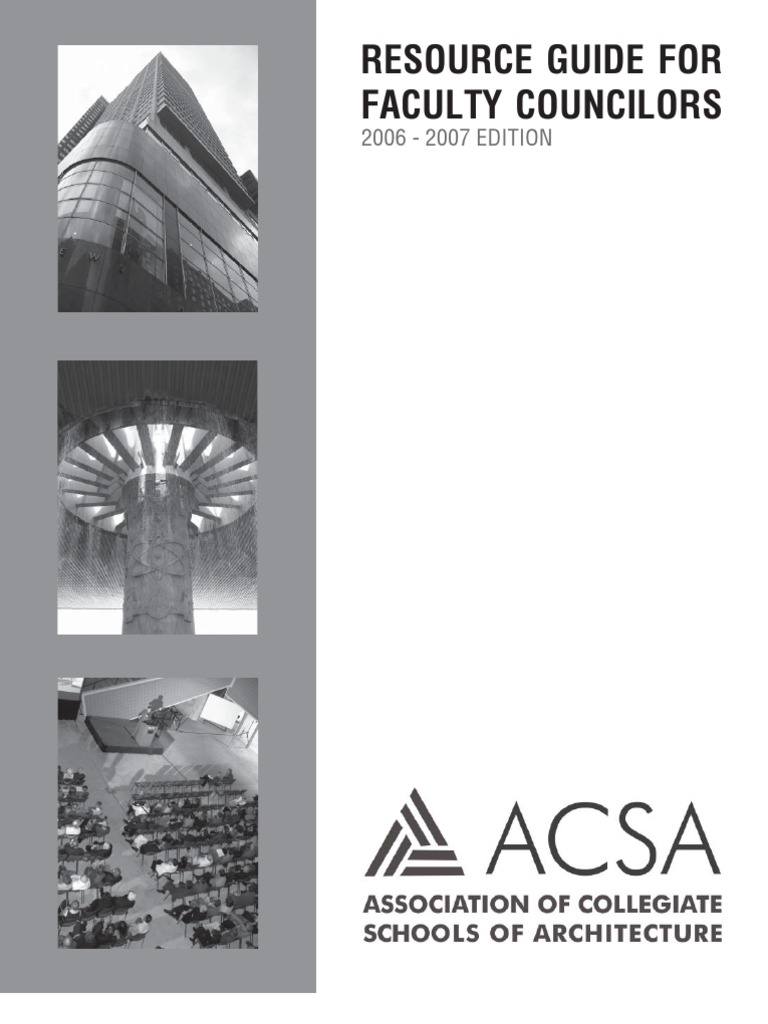 ACSA Resource Guide For Faculty Councilors 2006-07 | PDF | Floppy Disk ...