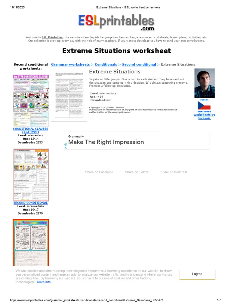 Extreme Situations Worksheet | PDF | Phonics | English As A Second Or ...