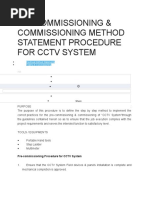 Method Statement For Installation of CCTV Camera Security System | PDF