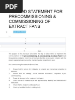 Fans Testing & Commissioning Format-R0 | PDF | Mechanical Fan | Duct (Flow)