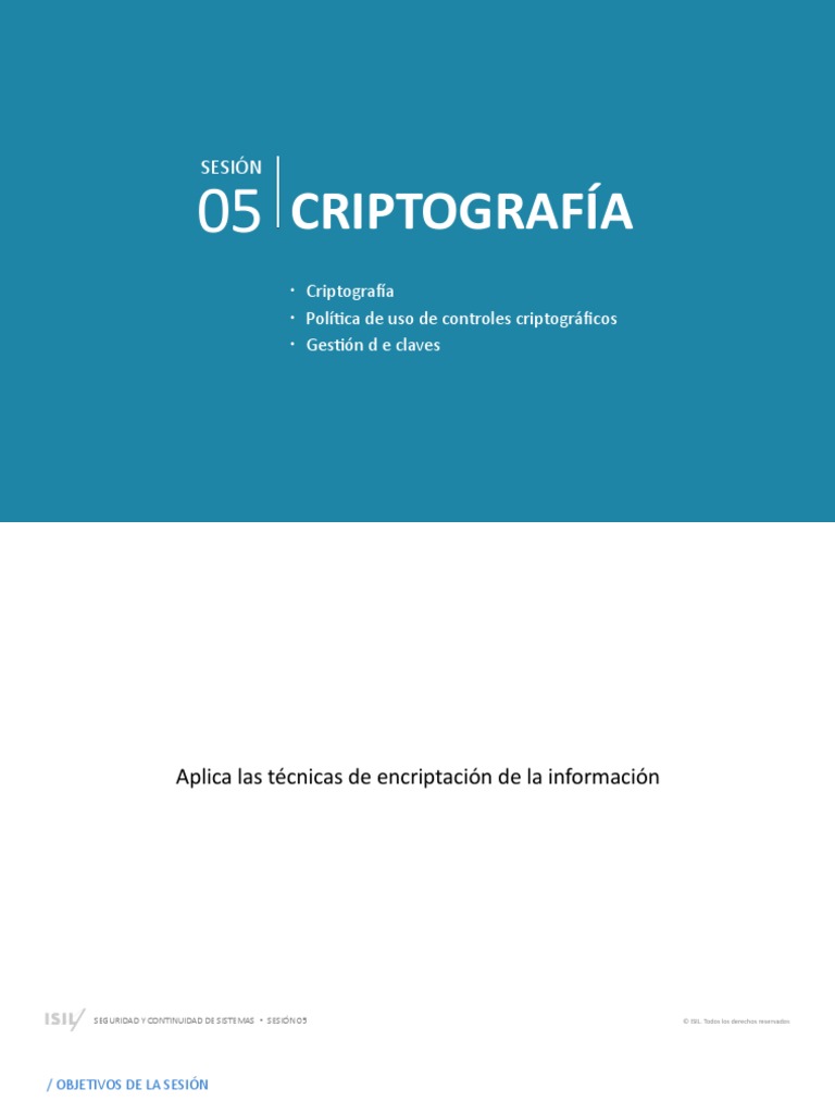 30224-S05 - Criptografía v007 | PDF | Criptografía | Clave (criptografía)