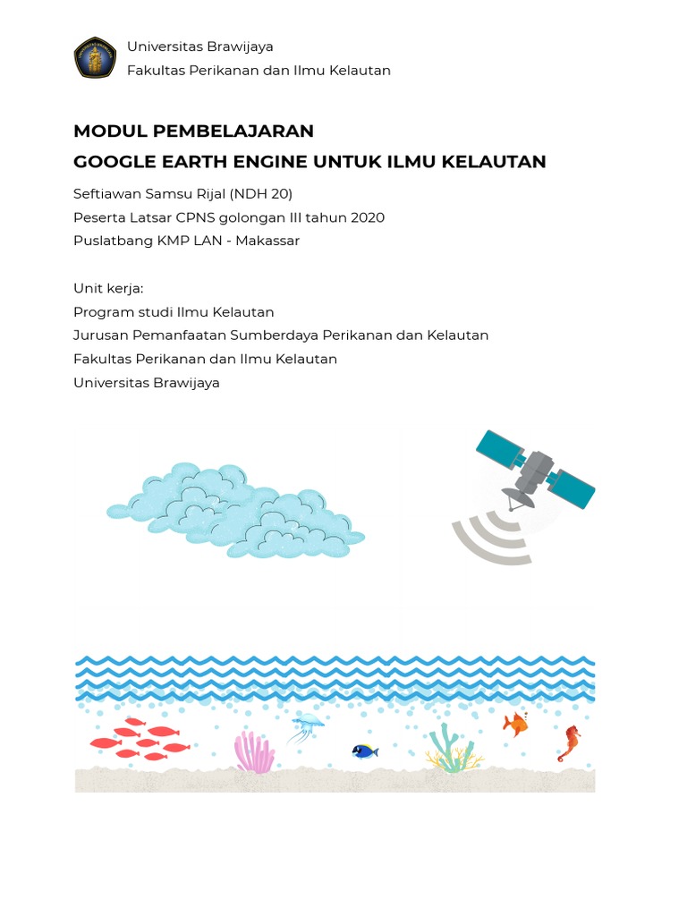Modul Pembelajaran Google Earth Engine Untuk Ilmu Kelautan | PDF