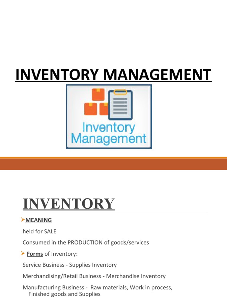 Module 5 Inventory Management | PDF | Inventory | Business Process Management
