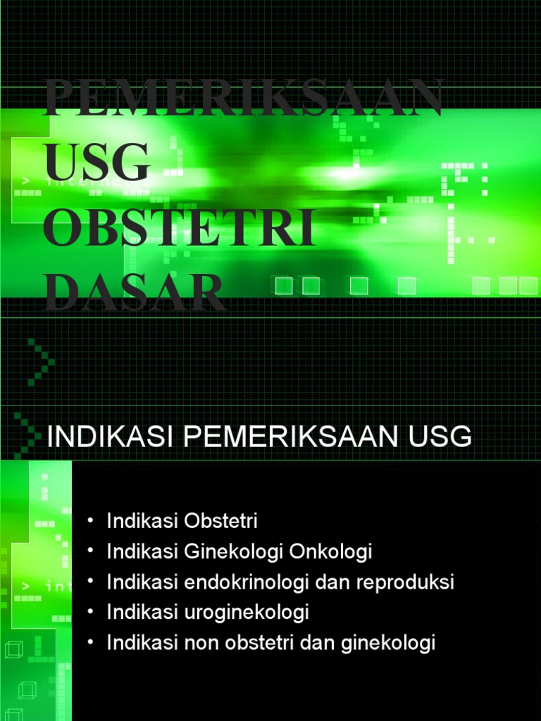 Pemeriksaan Usg Obstetri Dasar | PDF