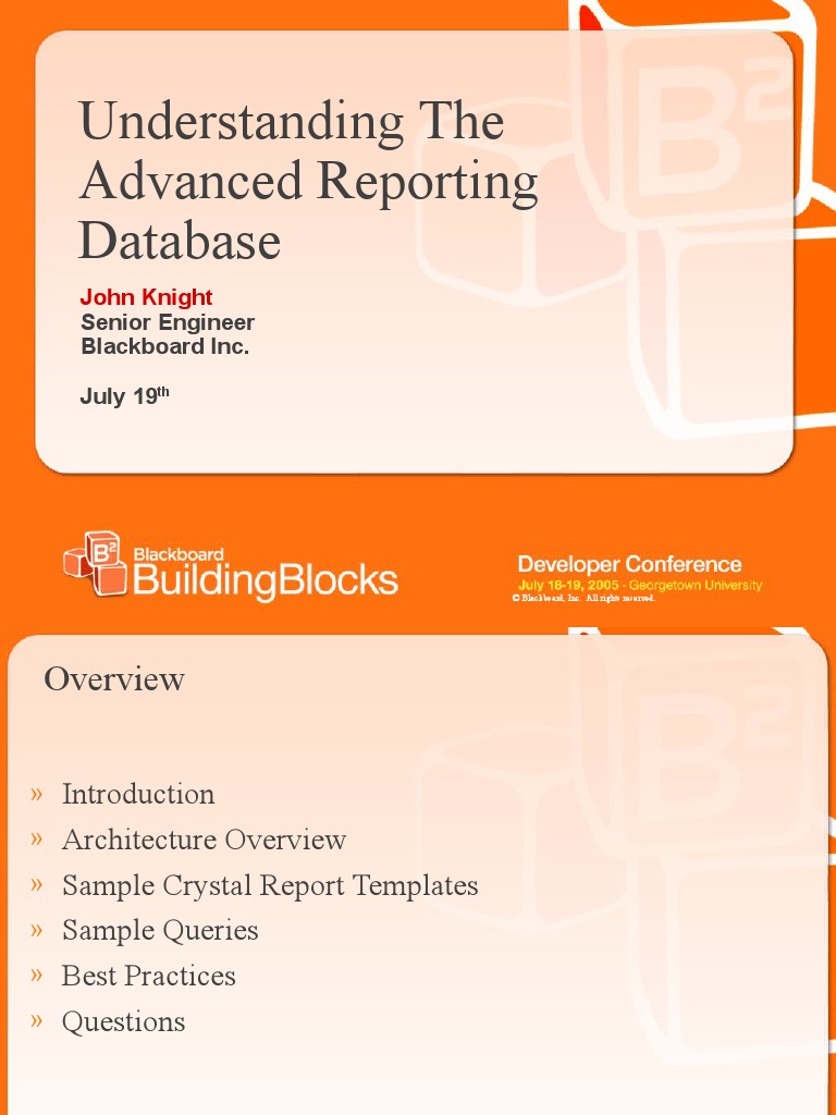 Understanding The Advanced Reporting Database | PDF | Xml Schema ...