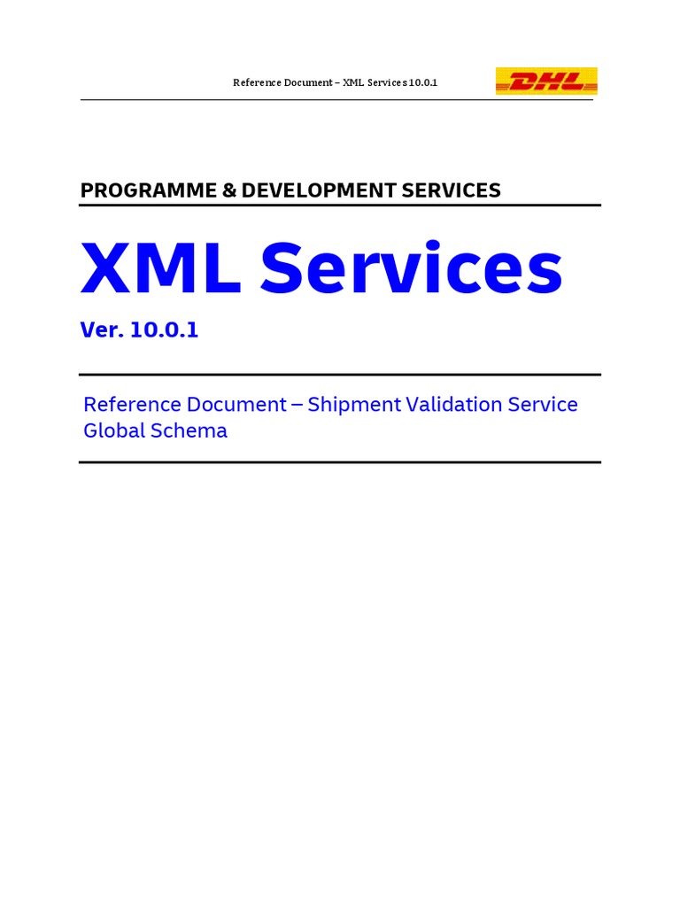 XMLServices10.0.1 ShipmentValidationService | Download Free PDF | Xml Schema | Xml