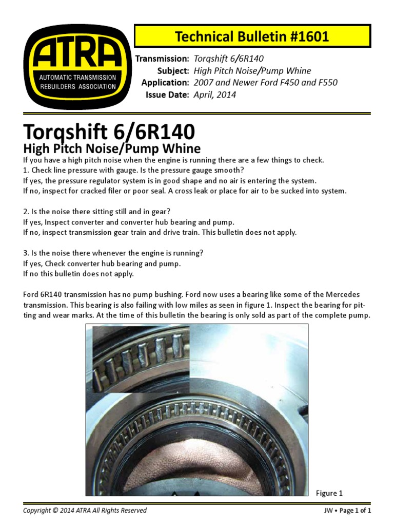 Torqshift 6/6R140: Technical Bulletin #1601 | PDF | Fuse (Electrical ...