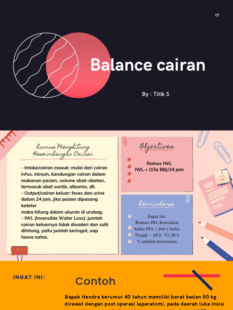 Rumus dan Contoh Balance Cairan | PDF