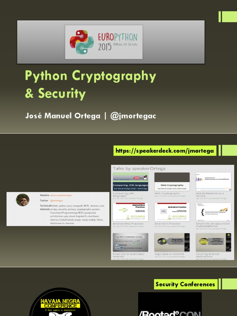 Python Security Cryptography | PDF | Cryptography | Key (Cryptography)