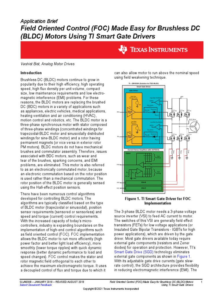 Field Oriented Control (FOC) Made Easy For Brushless DC (BLDC) Motors ...