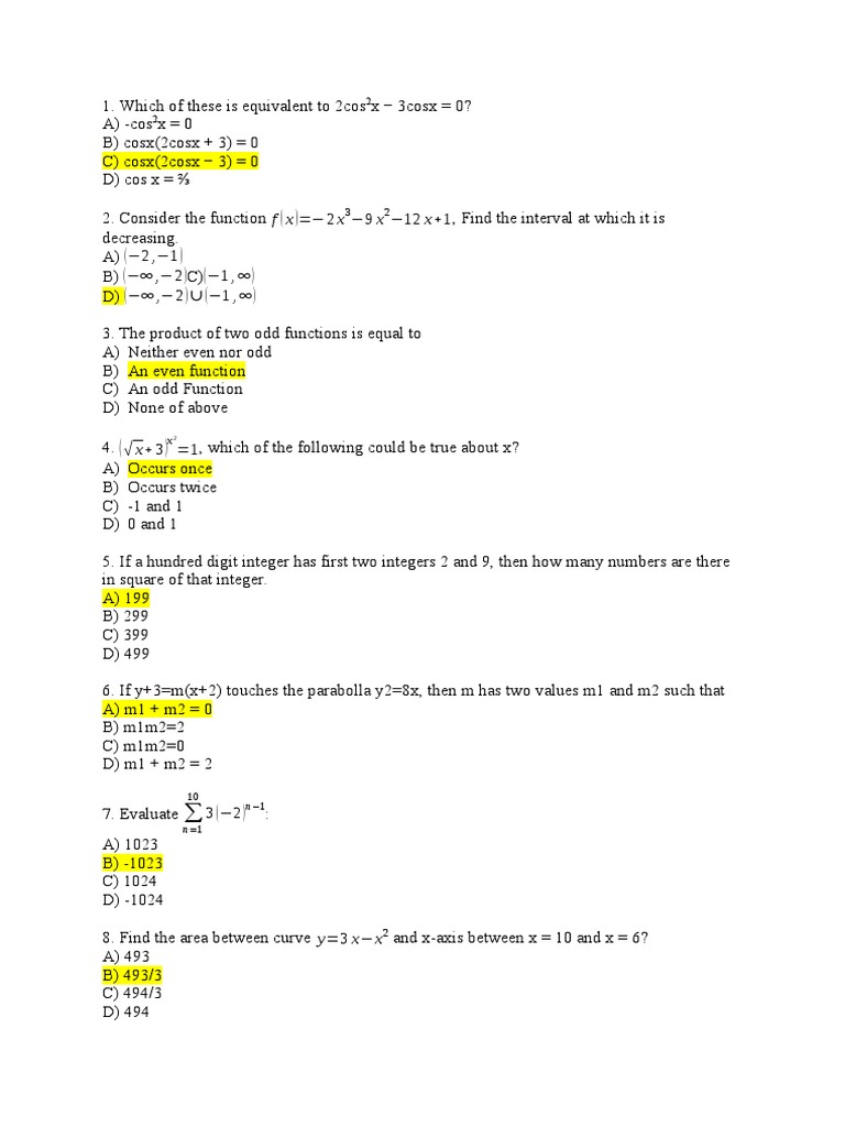 Maths Cs em r1 2021 GT | PDF | Area | Mathematical Analysis
