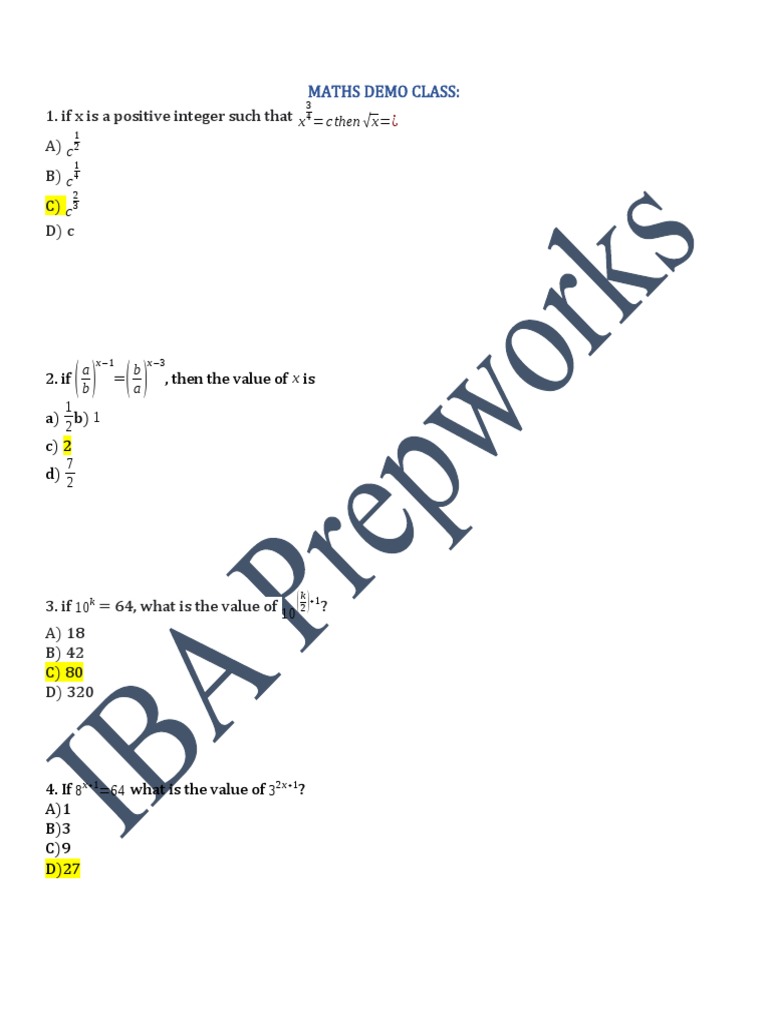 Maths Demo Class | PDF