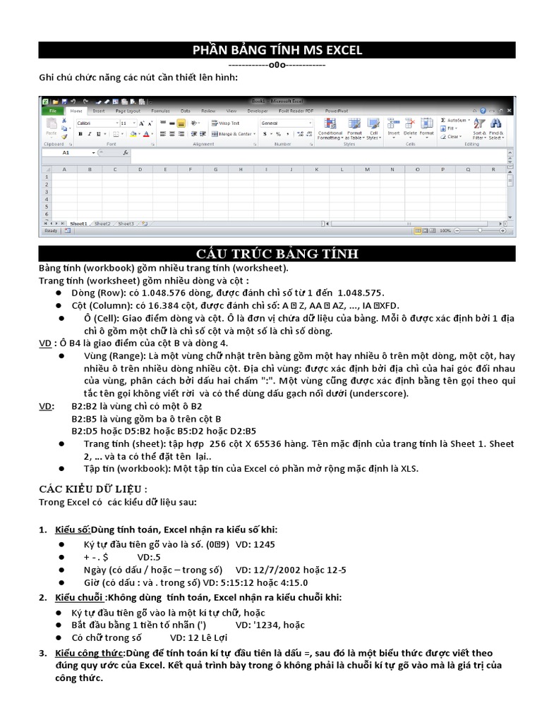 Ontap THVP11 Thuchanh Excel | PDF