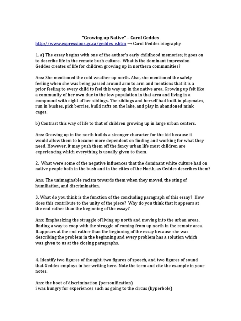 Growing Up Native: A Personal Journey | PDF | Social Science