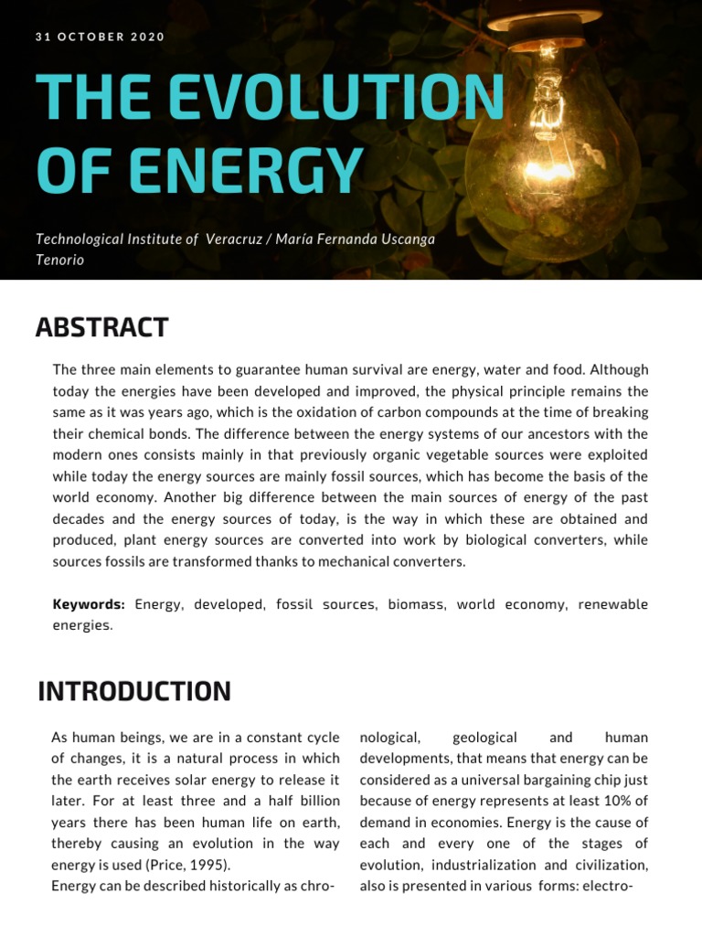 Evolution of Energy Sources | PDF | Renewable Energy | Energy Development
