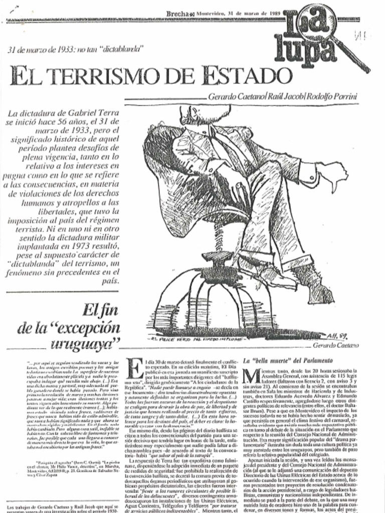 Caetano Jacob Porrini El Terrismo de Estado | PDF