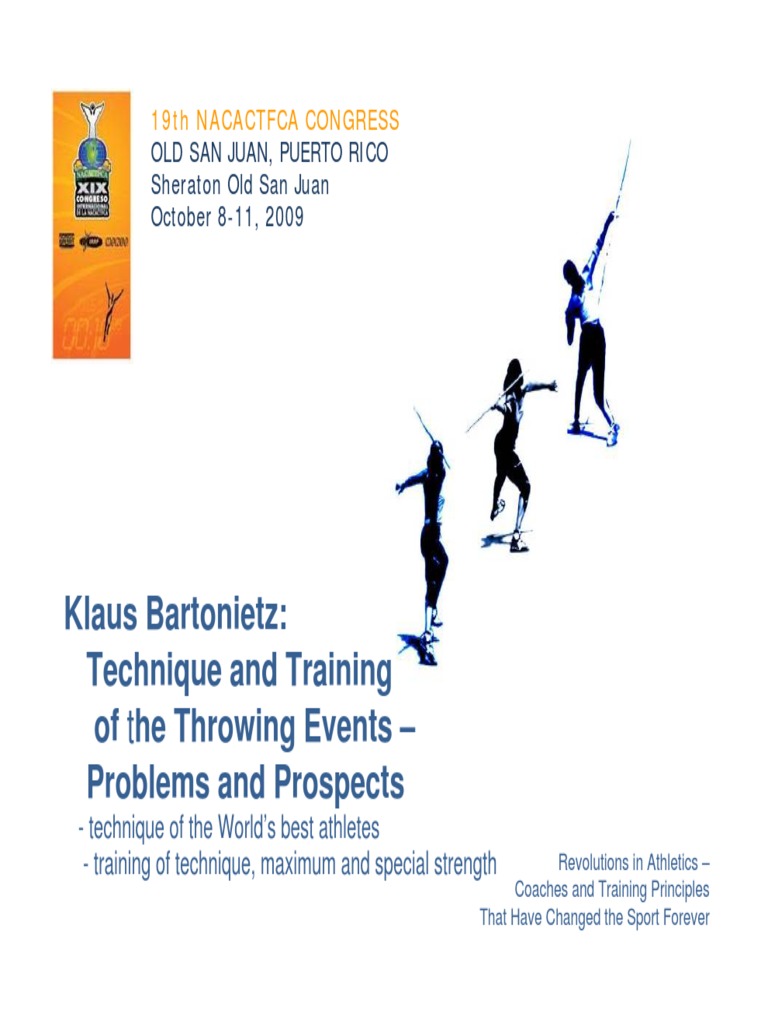 Klaus Bartonietz: Technique and Training of The Throwing Events ...