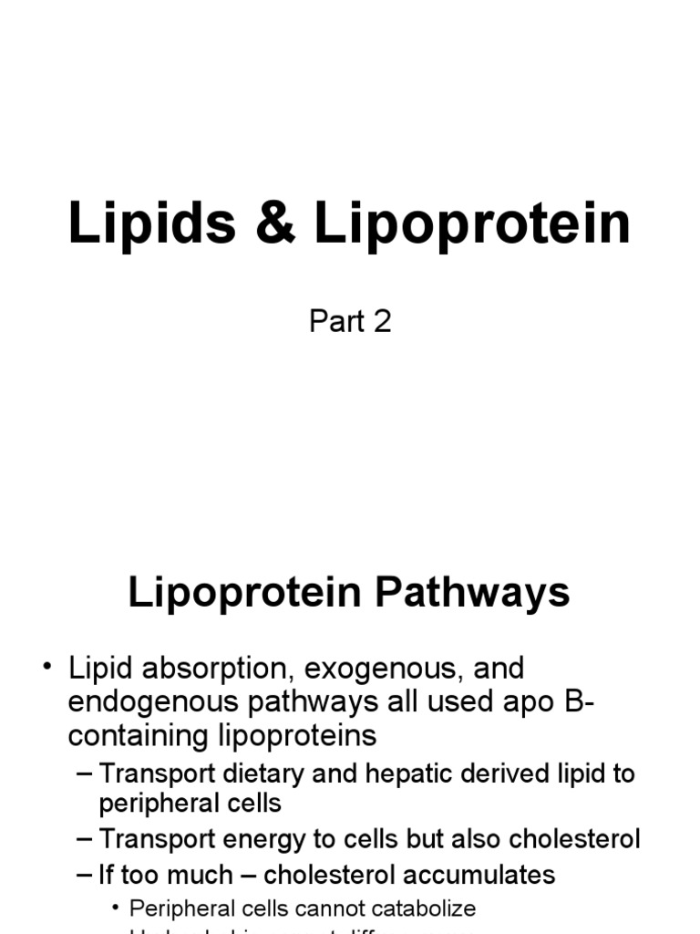 Lipids - & - Lipoproteins - Mazen 2 | PDF | Lipoprotein | Cholesterol