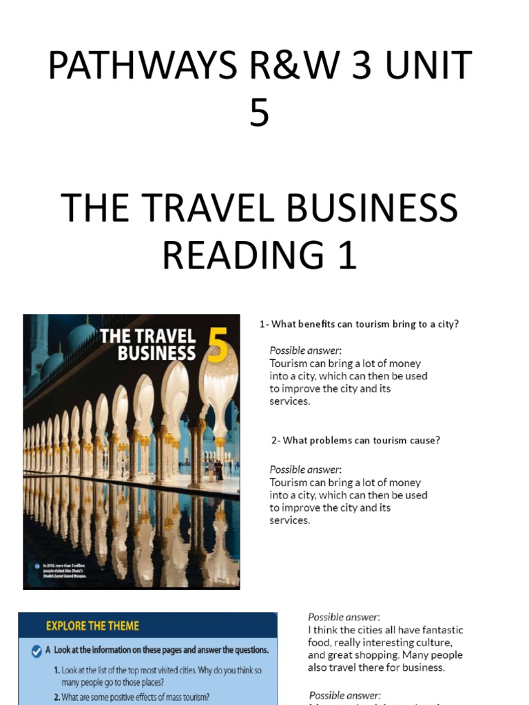 Pathways RW 3 Unit 5 Reading 1 | PDF | Tourism | Environmental Social Science