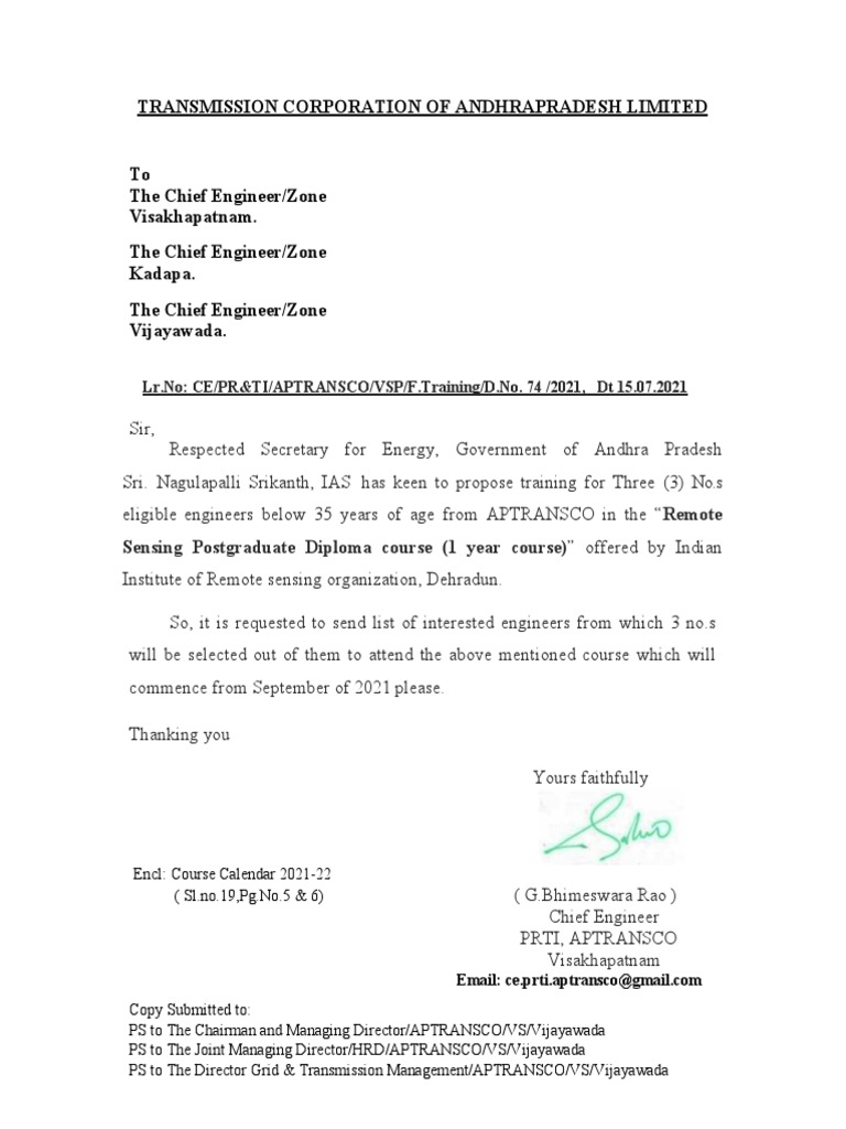 APTRANSCO Engineer Training Proposal | PDF | Computers | Technology & Engineering