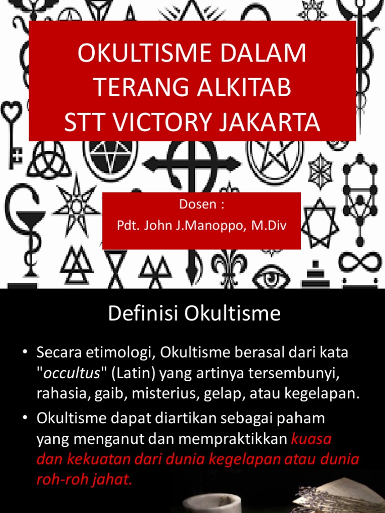 Mata Kuliah Okultisme - Dalam - Terang - Alkitab | PDF