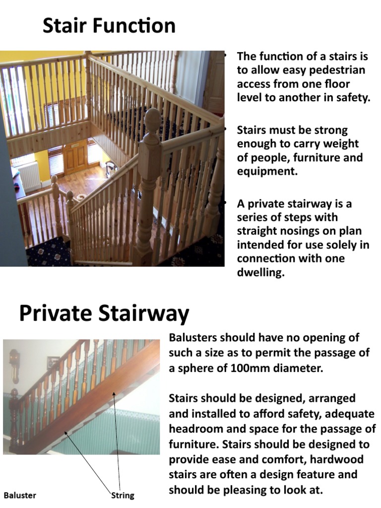 Stair Function: - The Function of A Stairs Is | PDF | Stairs | Garden ...