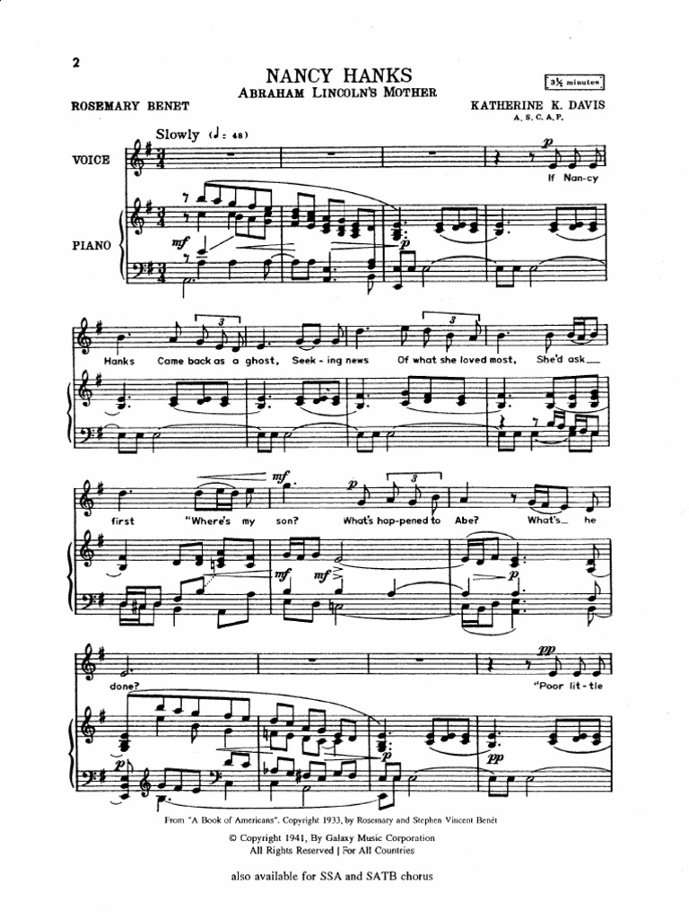 Davis - Nancy Hanks | PDF