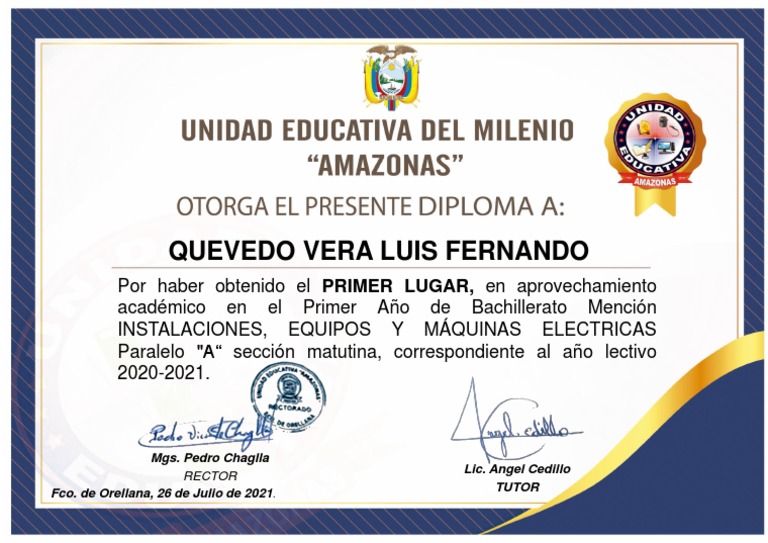 Diploma Primer Lugar | PDF