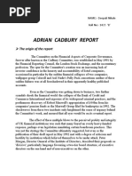 Cadbury Report: Corporate Governance Insights | PDF | Board Of ...