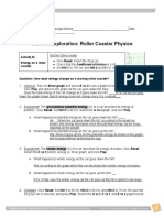 Roller Coaster Physics Activity Guide | PDF | Kinetic Energy ...