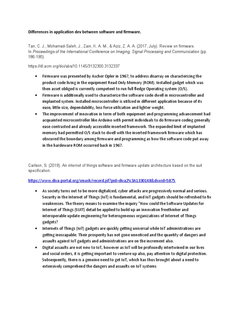 Differences in Application Dev Between Software and Firmware | PDF ...