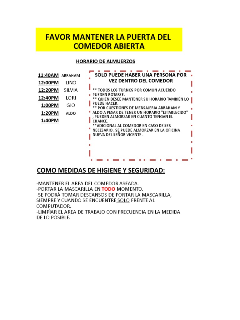 Letrero Comedor | PDF