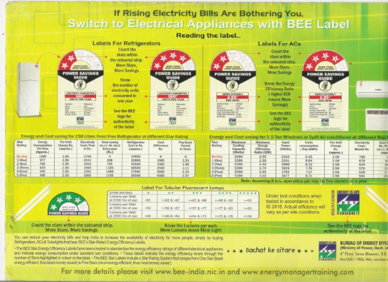 Electricity Star Rating For Electrical Appliances | PDF | Sustainable ...