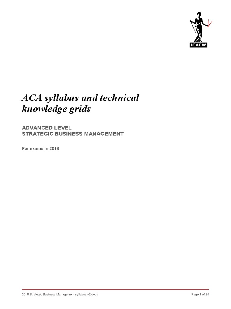 Strategic Business Management Syllabus and Grids | PDF | Strategic ...