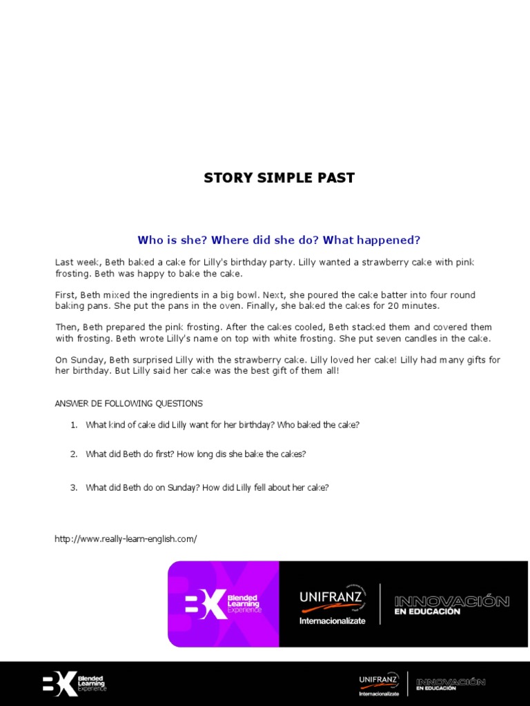 Short Story Simple Past | PDF