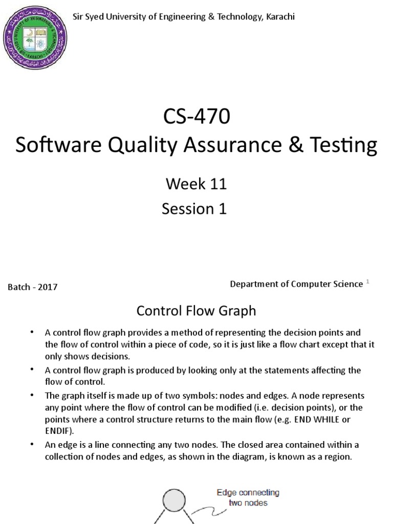 CS 470 - Week 11 - Session 1 | PDF | Control Flow | Vertex (Graph Theory)