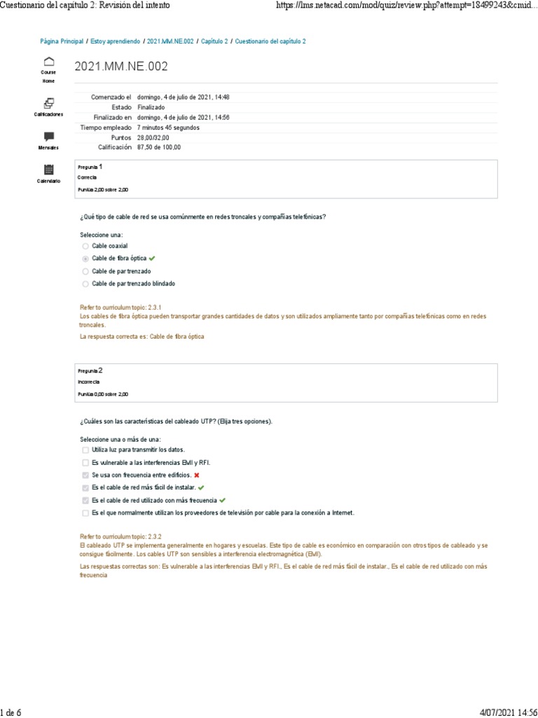 Cuestionario Capitulo 1 Networking Essentials 2 Sabados | PDF | Dirección IP | Bluetooth