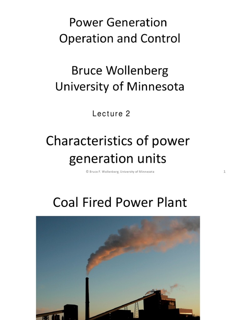 Lecture 2 Characteristics of Power Generation Units | PDF | Power ...